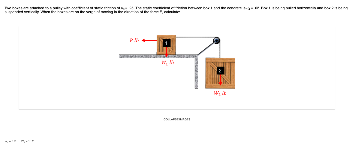 Solved suspended vertically. When the boxes are on the verge | Chegg.com