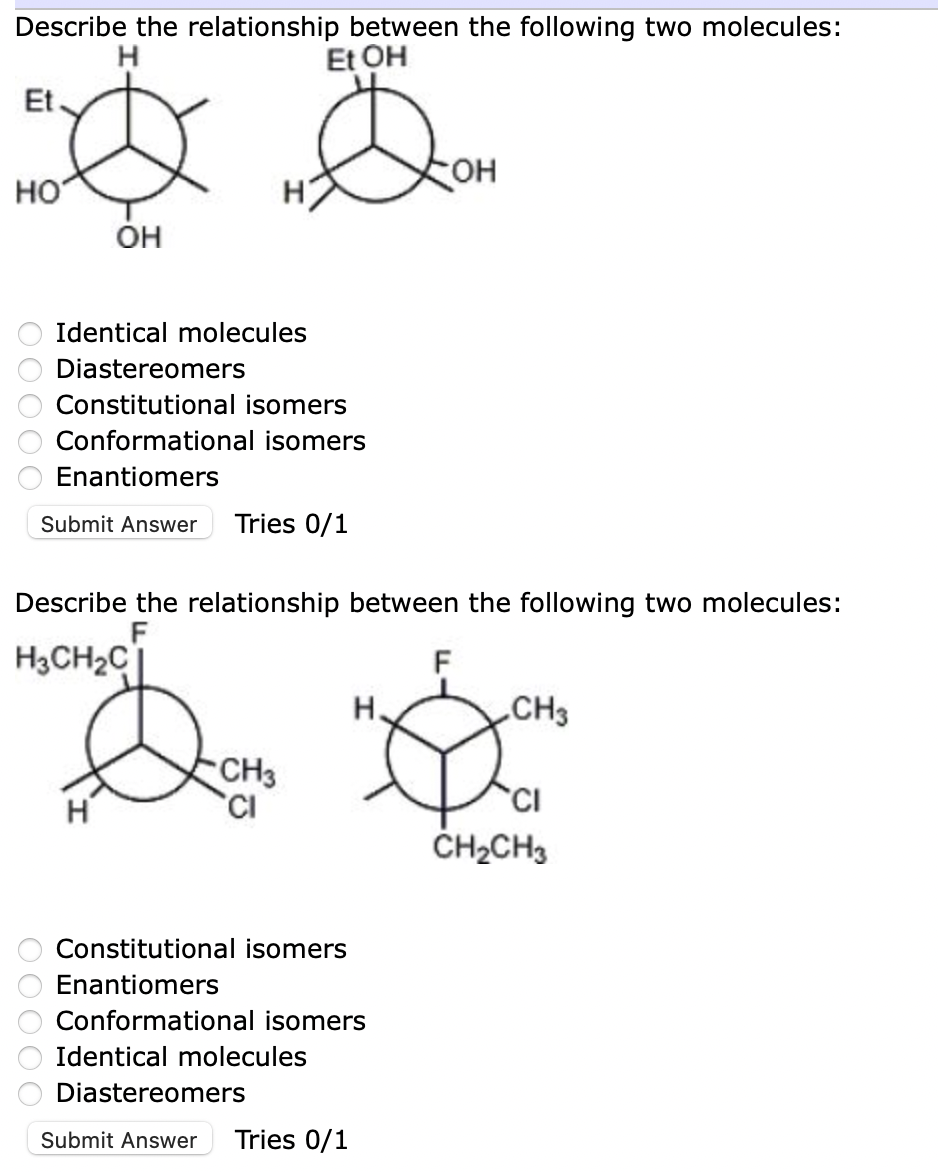 Solved Identical molecules Diastereomers Constitutional | Chegg.com