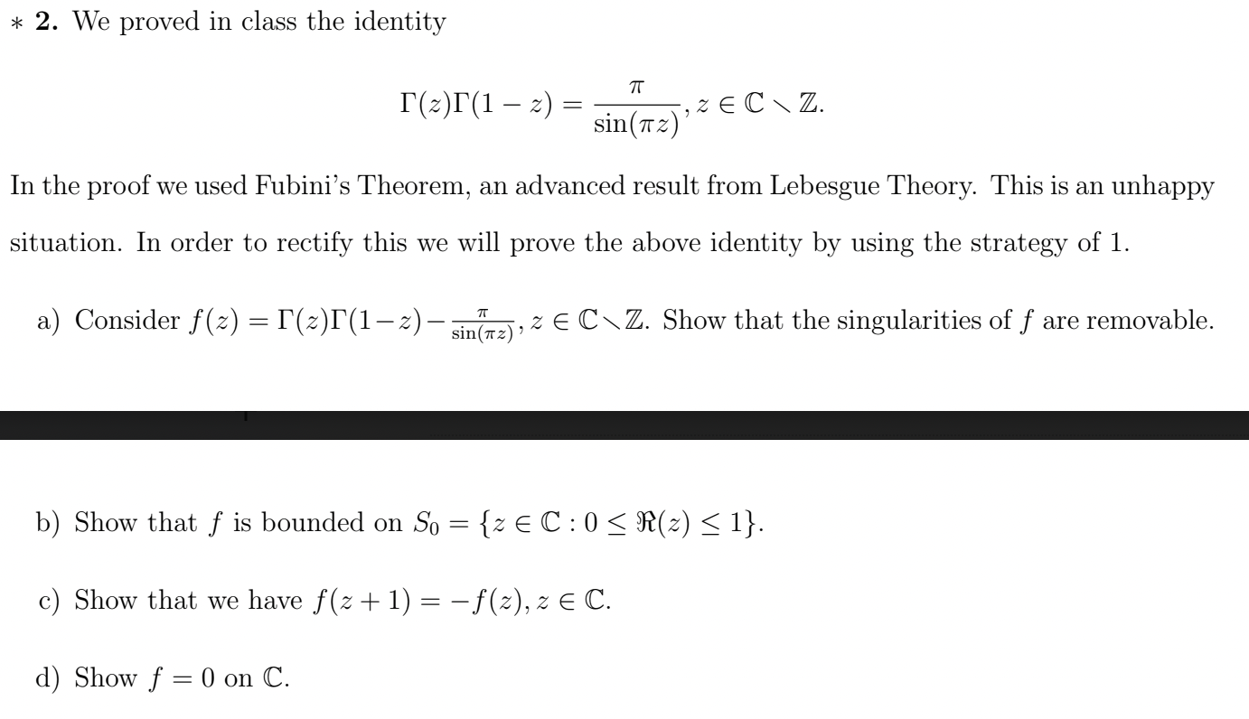 Solved 2. We proved in class the identity | Chegg.com