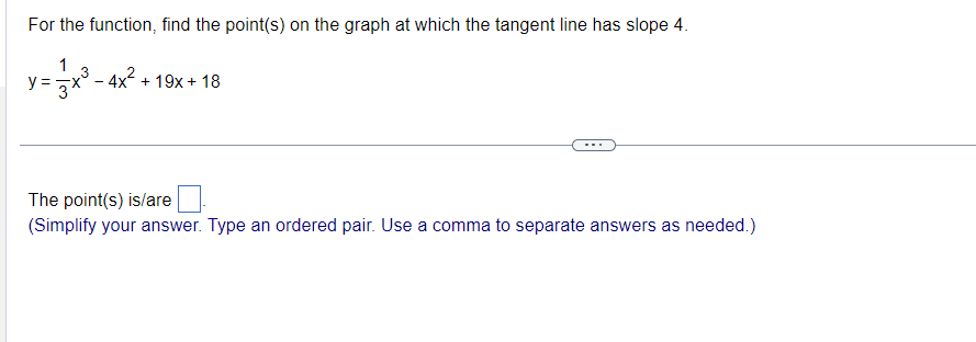 Solved For the function, find the point(s) on the graph at | Chegg.com