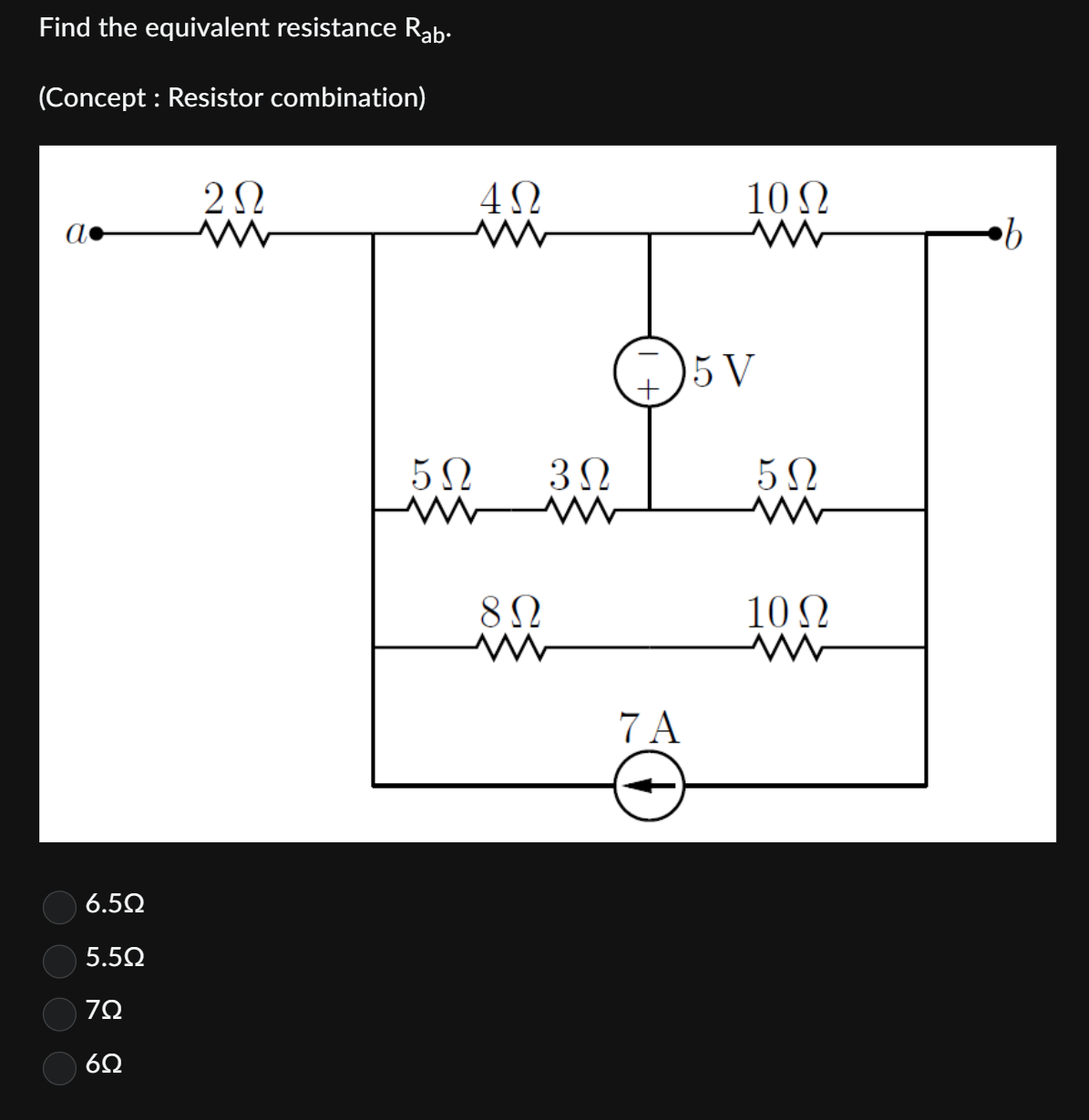 Solved (Concept : Resistor combination) | Chegg.com