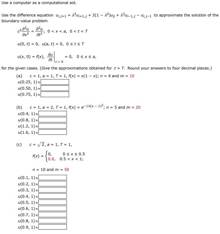 Solved Use a computer as a computational aid. Use the | Chegg.com