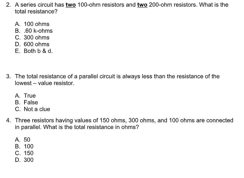 Solved 2. A series circuit has two 100-ohm resistors and two | Chegg.com