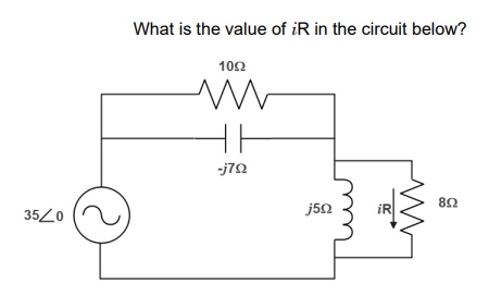 Solved What is the value of iR in the circuit below? | Chegg.com