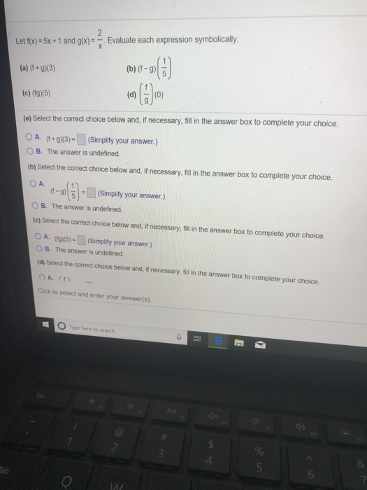 Solved Let f(x)= 5x + 1 and g(x):-Evaluate each expression | Chegg.com