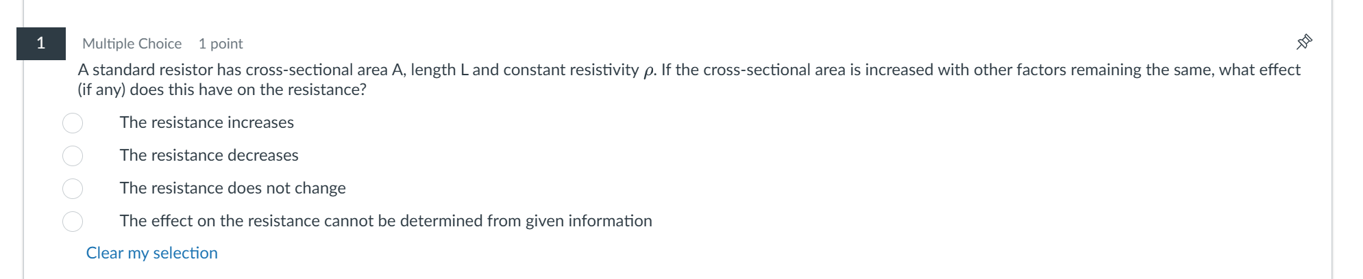Solved A standard resistor has cross-sectional area A, | Chegg.com