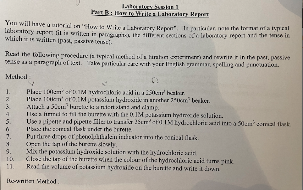 Solved Laboratory Session 1 Part B: How to Write a | Chegg.com