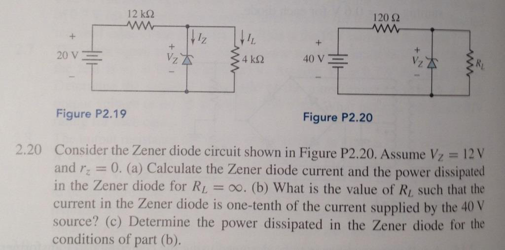 Solved Consider the Zener diode circuit shown in Figure | Chegg.com