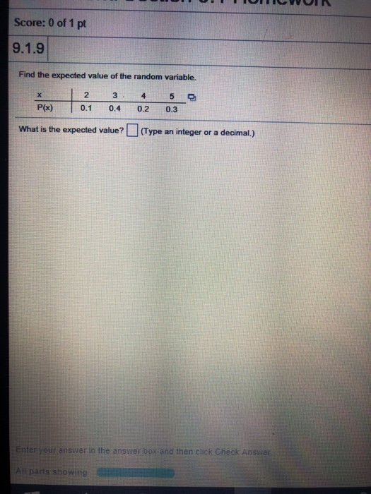Solved Homework Section 9 1 Homework Score 0 Of 1 Pt Let X