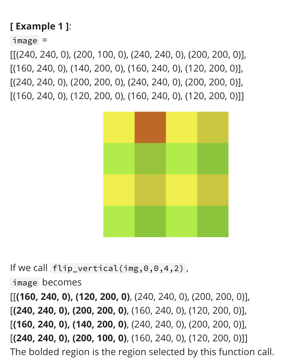 Solved Task 1: Flip region def flip_vertical(image, | Chegg.com