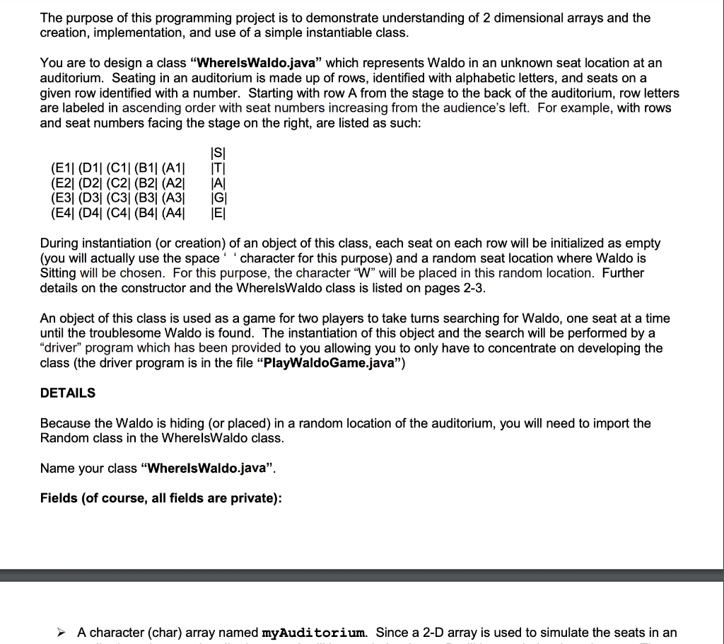 Solved The purpose of this programming project is to | Chegg.com