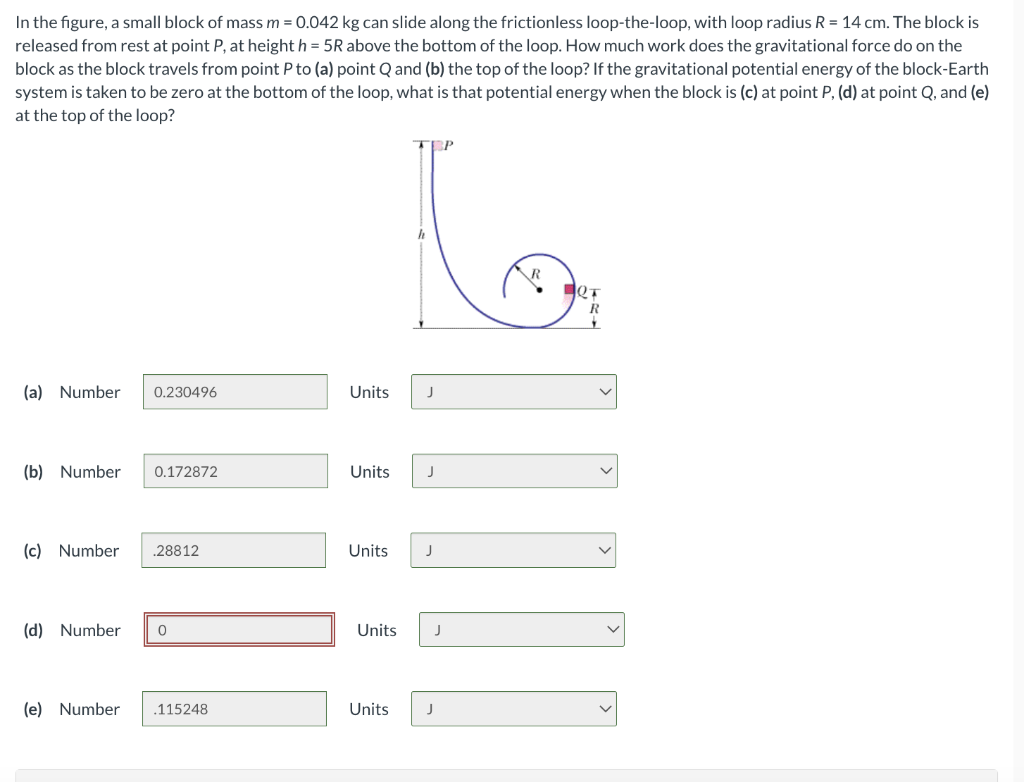 Solved In the figure, a small block of mass m=0.042 kg can | Chegg.com