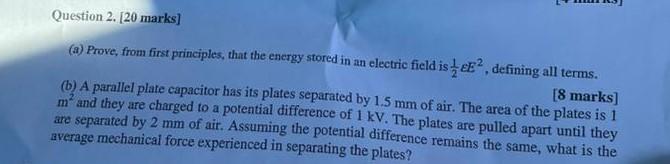 Solved (a) Prove, from first principles, that the energy | Chegg.com