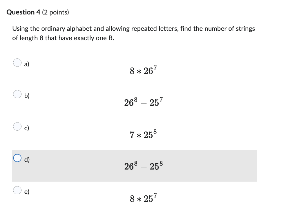 Solved Using the ordinary alphabet and allowing repeated | Chegg.com