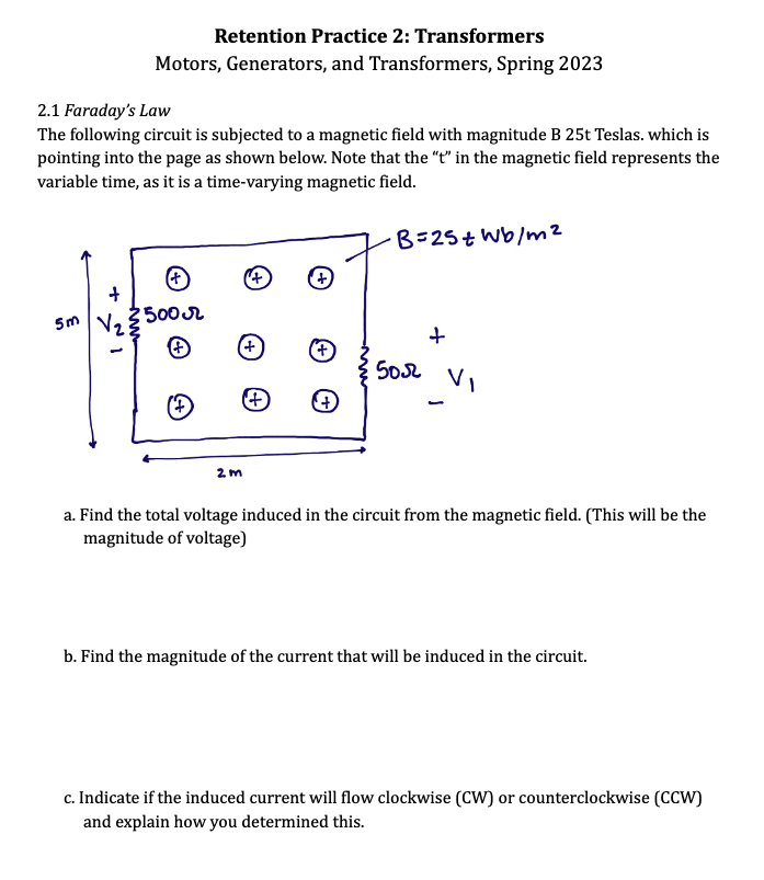 Solved Retention Practice 2: Transformers Motors, | Chegg.com