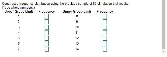 275. Develop a simulation model using 50 trials to | Chegg.com