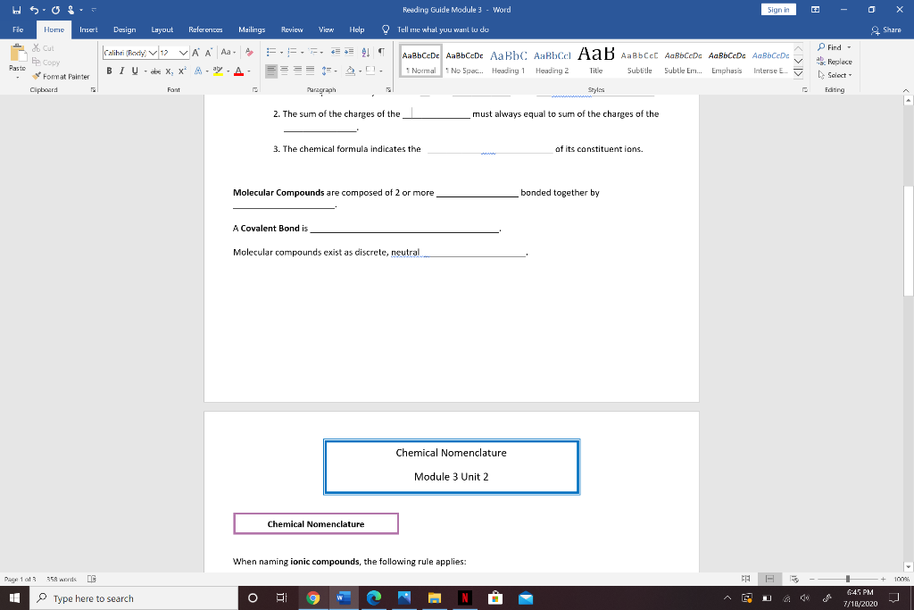 Solved Reading Guide Module 3 - Word Sign in OX Fie Home | Chegg.com
