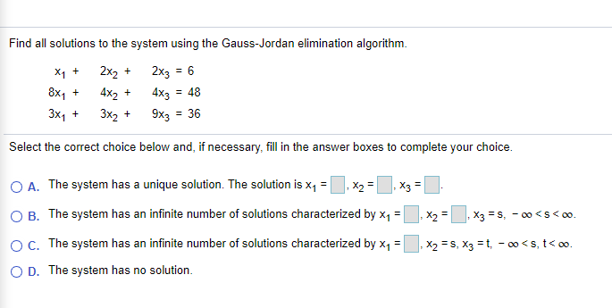 Solved Find All Solutions To The System Using The