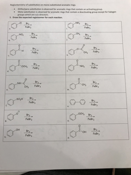 Solved Ortho/para substitution is observed for aromatic | Chegg.com