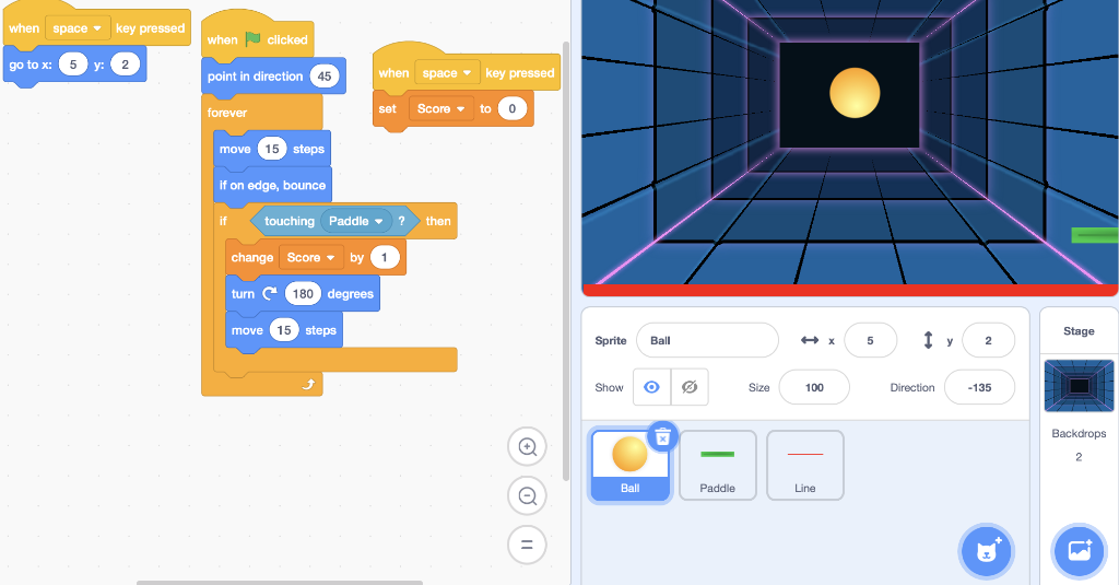 when space key pressed when clicked go to x: y: 2 | Chegg.com