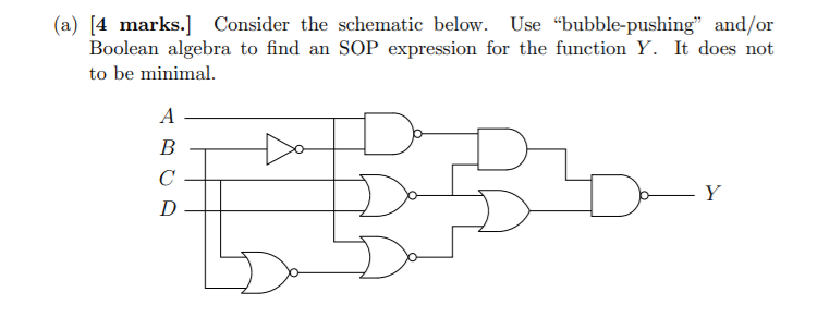 Solved (a) (4 marks.] Consider the schematic below. Use | Chegg.com
