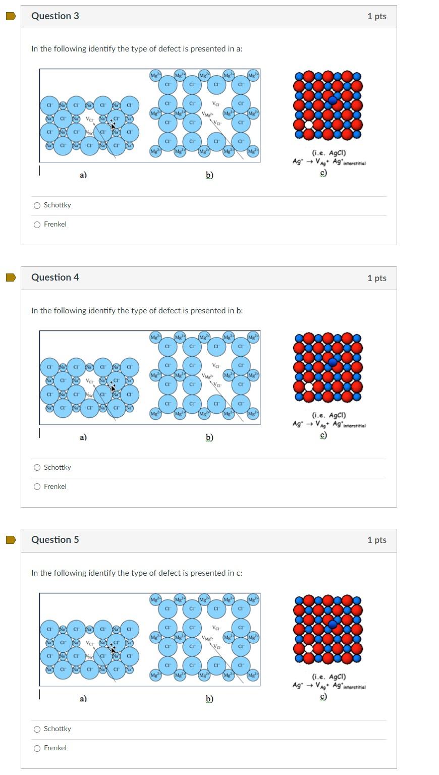 Solved In the following identify the type of defect is | Chegg.com
