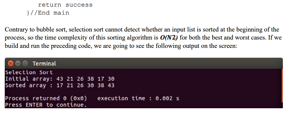 Solved Write codes in C++ . Bubblesort, Selection Sort, | Chegg.com