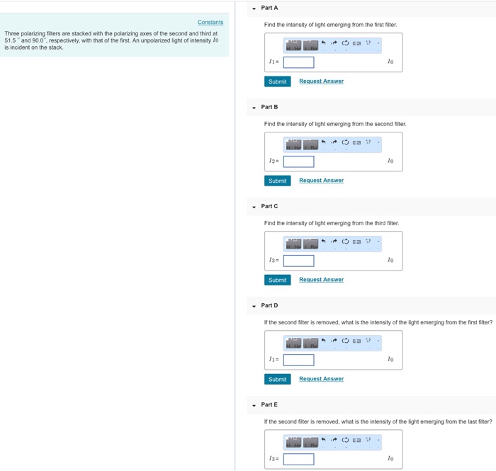 Solved Three polarizing filters are stacked with the | Chegg.com