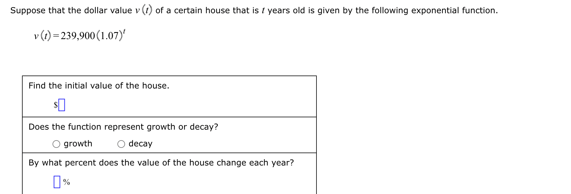 Solved Suppose that the dollar value v(t) ﻿of a certain | Chegg.com
