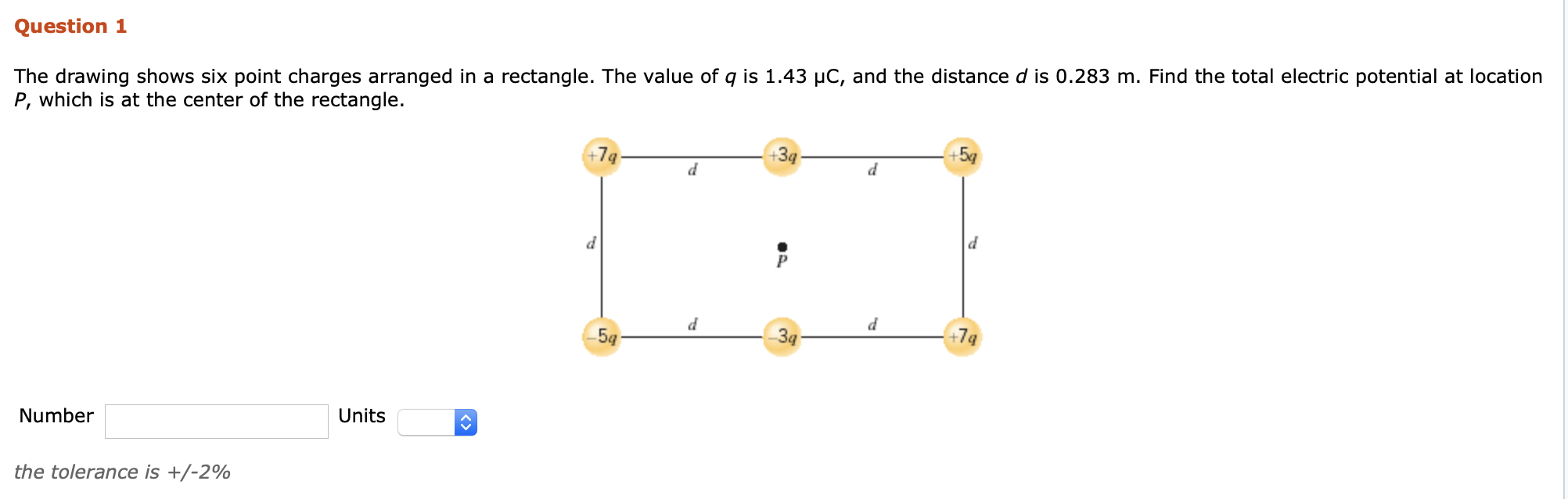 Solved Question 1 The drawing shows six point charges | Chegg.com
