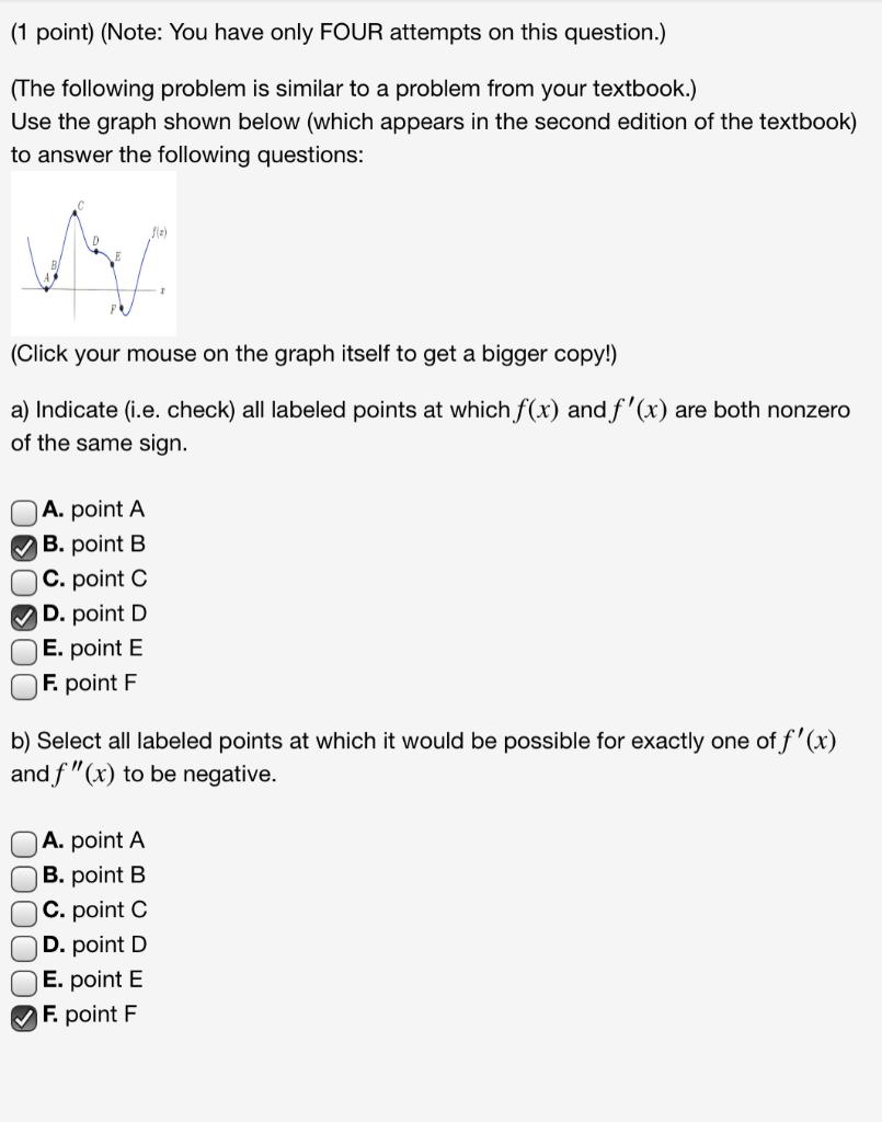 Solved (1 point) (Note: You have only FOUR attempts on this | Chegg.com