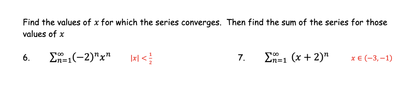 Solved Find the values of x for which the series converges. | Chegg.com