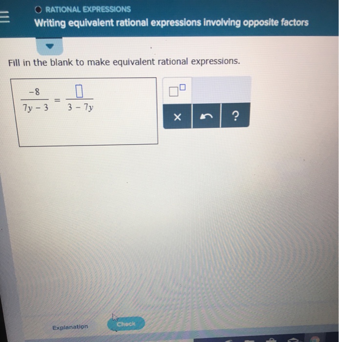 Solved O RATIONAL EXPRESSIONS Writing equivalent rational | Chegg.com