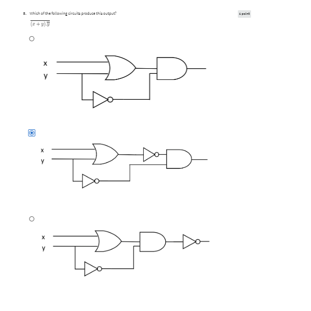 [Solved]: 8. Which of the following circuits produce this