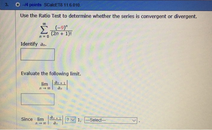 Solved 1. (0-11 points scalcET8 11.6.003 Determine whether | Chegg.com Solved 1. (0-11 points scalcET8 11.6.003 Determine whether | Chegg.com