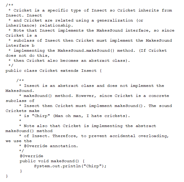 Solved Below are the source code for the MakesSound | Chegg.com