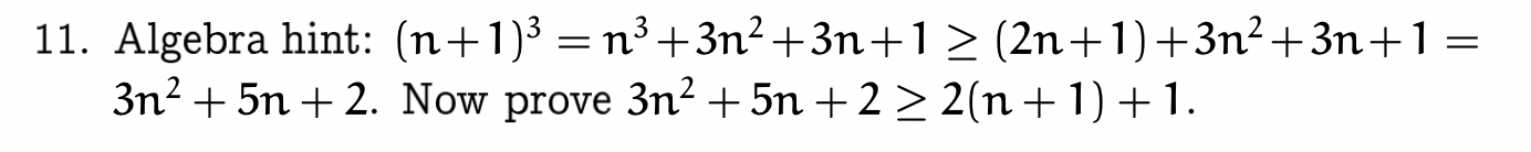 Solved 6.10. Prove that, for every n∈N with n≥2,n3≥2n+1. | Chegg.com