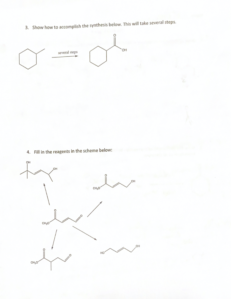 Solved 3. Show how to accomplish the synthesis below. This | Chegg.com