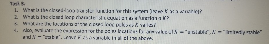 Solved 1. Stabilizing an Unstable System by Closed Loop | Chegg.com