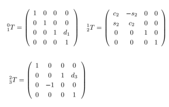 Solved Transformation matrices of the robot are given | Chegg.com