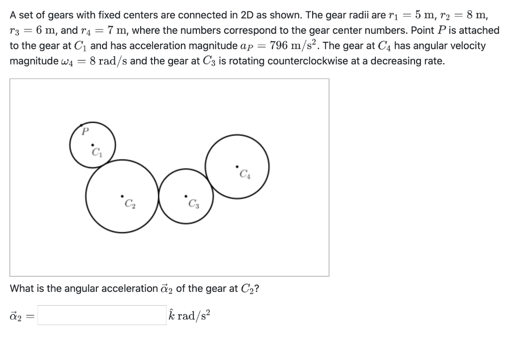 Solved A set of gears with fixed centers are connected in 2D | Chegg.com