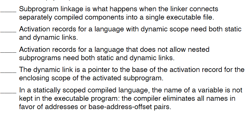 Solved Subprogram linkage is what happens when the linker | Chegg.com