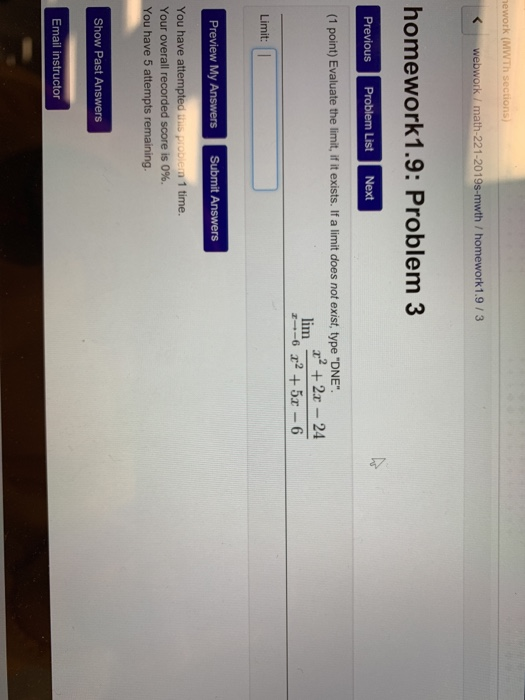 Solved webwork/math-221-2019s-mwth / homework 1.9/3 | Chegg.com