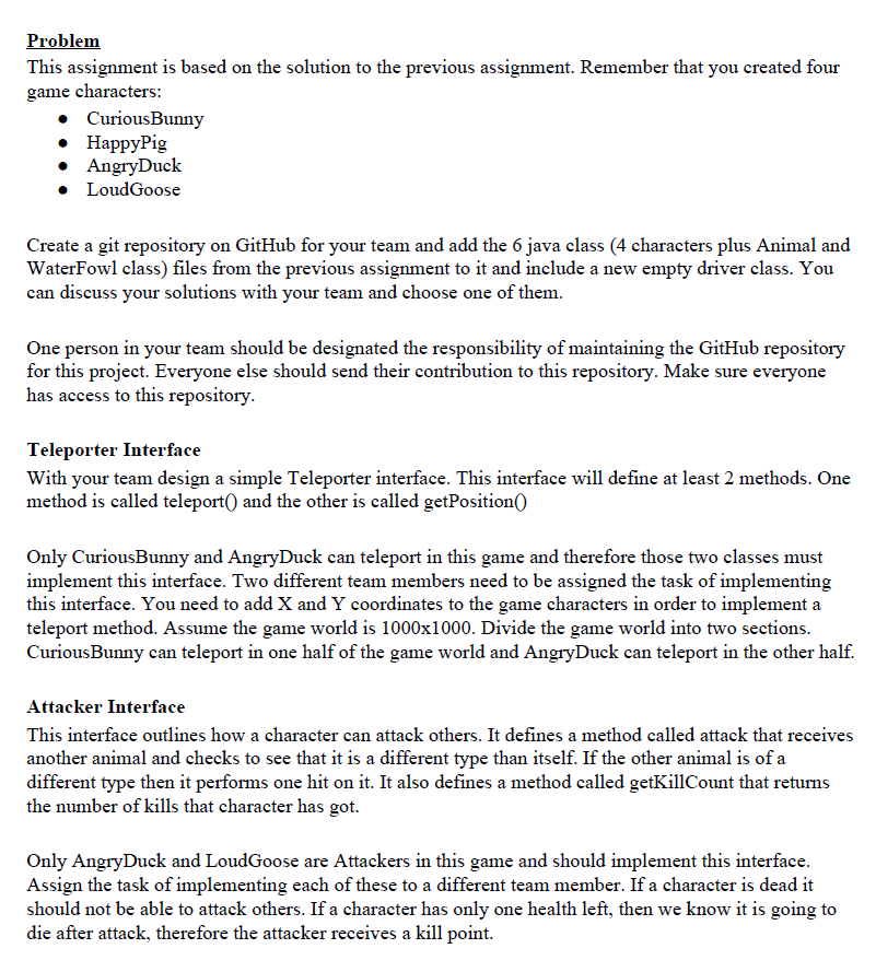Solved Problem This assignment is based on the solution to | Chegg.com