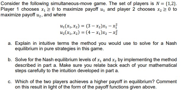 Solved Consider the following simultaneous-move game. The | Chegg.com