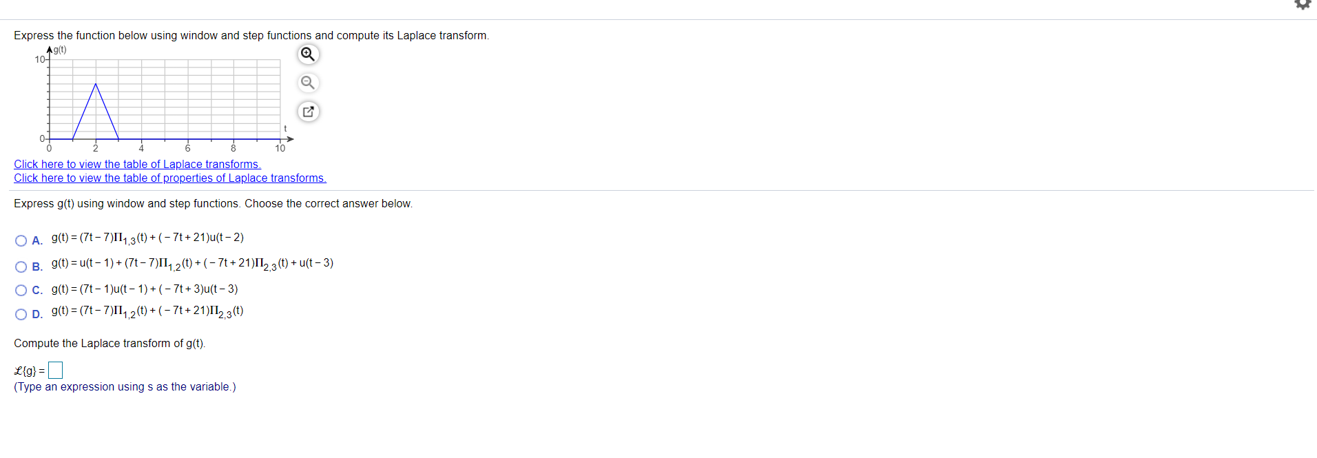 Solved Express the function below using window and step | Chegg.com