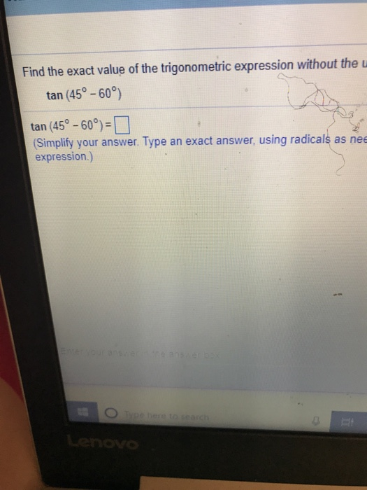 Solved Find the exact value of the trigonometric expression | Chegg.com