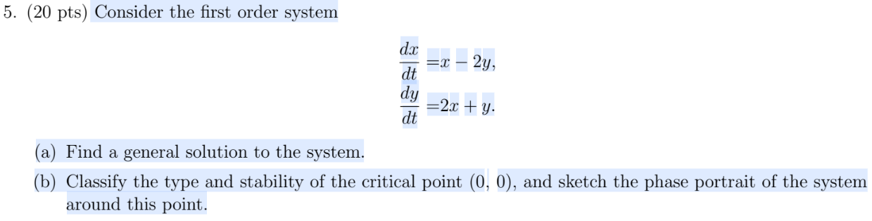 Consider the first order | Chegg.com