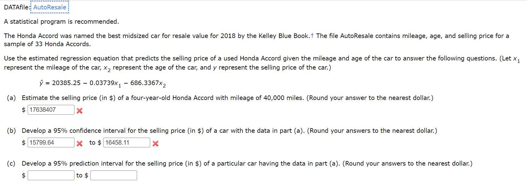 Solved \begin{tabular}{|r|r|r|} \hline Price & Mileage & Age | Chegg.com | Chegg.com