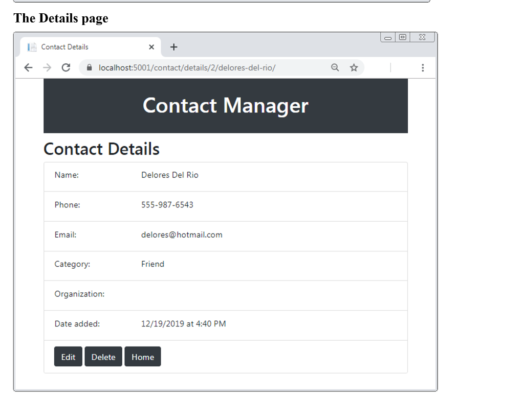 Solved Exercise-2 Build the Contact Manager app For this | Chegg.com